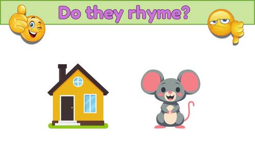 Kindergarten Digital Rhyming Activity | Phonemic Awareness | Do They Rhyme?