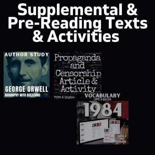 1984 Literature Guide Novel Study Resource No-Prep BUNDLE - Print & Digital