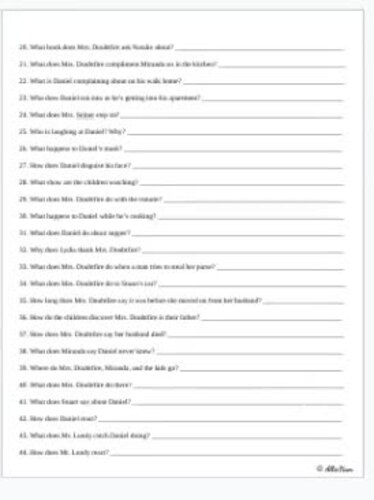 Mrs. Doubtfire Movie Viewing Guide & Activities by AllieHam | TPT