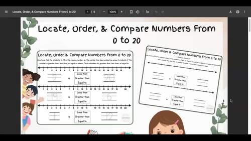 Locate, Order, & Compare Numbers From 0 to 20 by LeGrand Classroom ...