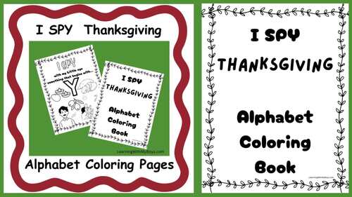 I SPY Thanksgiving Alphabet Coloring Pages Family Autumn Long & Short ...
