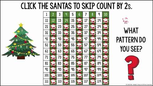 Skip Counting by 2s Digital Activities CHRISTMAS EDITION! | TpT