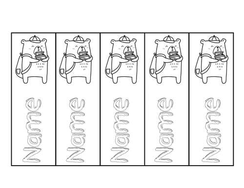 Back to School Bookmarks (Editable and Coloring) by Three Little Kittens
