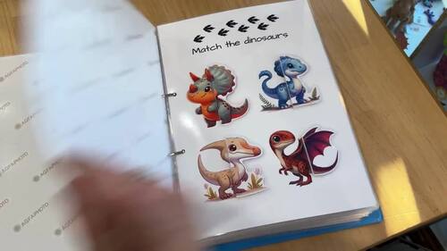 Printable Dinosaur activity sheets - pattern sequencing game home school