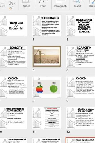 Economics Guided Notes & PowerPoint, Economic Notes, Free Enterprise BUNDLE