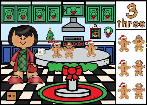 Boom Cards ™ Counting Decorate Gingerbread Cookies by Annie's ABC's and ...