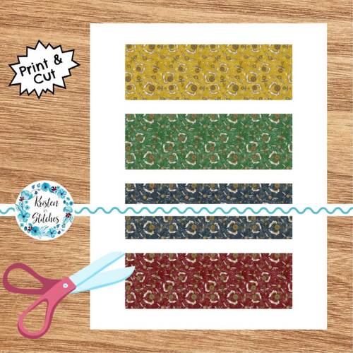 Printable 2x6 Bookmarks Set PDF PNG Winged Wizard Keys Book Reading ...