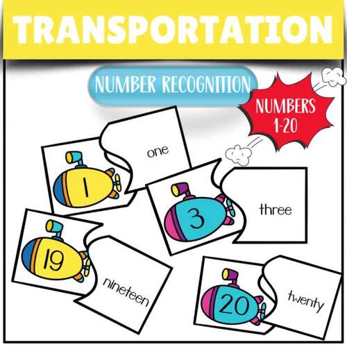 Transportation Number Matching Puzzles | 1–10 Counting & Number Recognition
