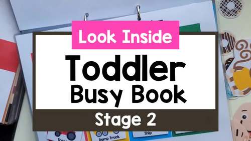 Toddler Busy Book , Toddler Learning Folder , Interactive Binder, Quiet ...
