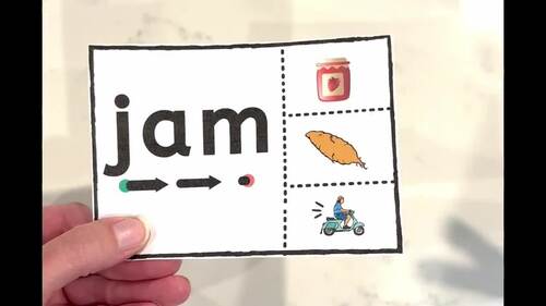 50+ Blending CVC Words Clip Cards - Printable Phonemic Awareness Activity