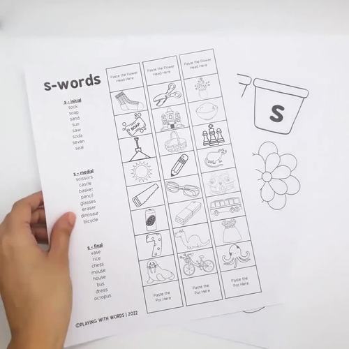 Grow Flowers for Articulation Spring Crafts for Speech Therapy | TPT