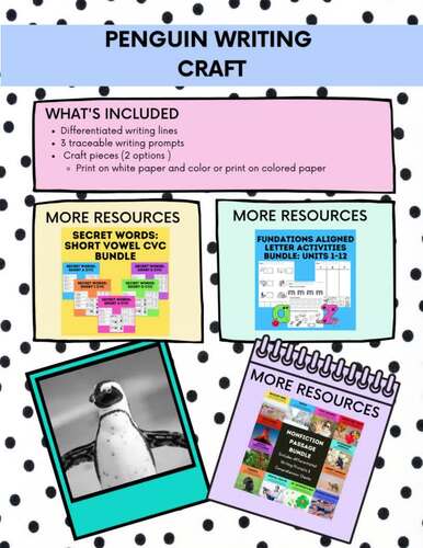 Penguin Writing Craft - Fun & Engaging Writing Prompts with Craft (Winter)