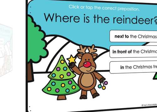 Christmas - Prepositions of Place Boom Cards™ | Identifying positional ...