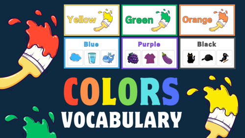 Colors in English I Names of colors I Vocabulary with pictures. Video