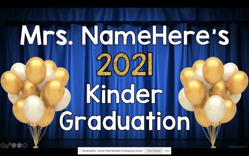 Virtual Kindergarten Graduation | Digital Graduation Slides | TPT
