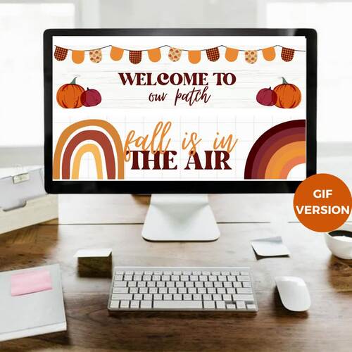 Fall Google Classroom Header Autumn Animated Banner Distance Learning