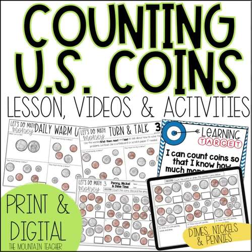 Counting Coins Worksheets Dimes, Nickels & Pennies | Lesson Plans ...