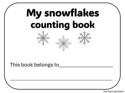 Snowflakes counting activity and emergent reader 1-10/2 levels/Spec ...