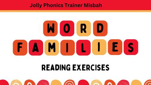 Word Families Practice by Misbah JP | TPT