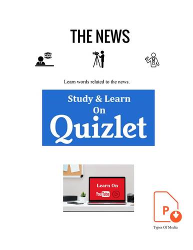 The News - Vocabulary Worksheets. ESL. EFL. Flashcards. ELLs. Media.