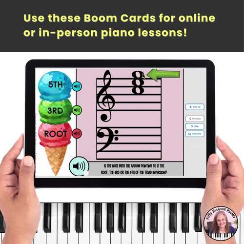 Root, 3rd & 5th of Major Triad Inversions on Treble Staff BOOM™ Cards ...