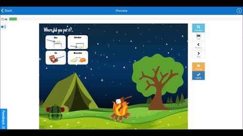 Let's Go Camping: Following commands (prepositions) and "where ...