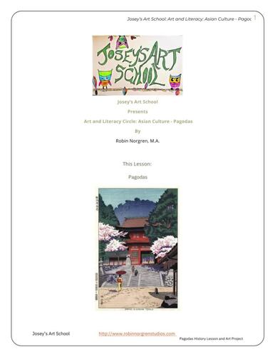Pagoda Asian Architecture Art Drawing Lesson and ELA Literacy and Art ...