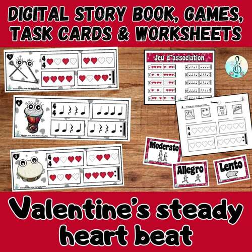 Valentine's steady heart beat! Music task cards, activities, story ...