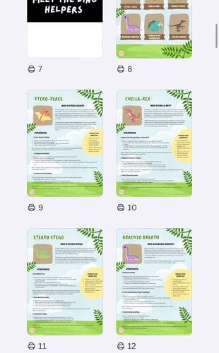 Dinosaur Calm Corner Kit | Printable Emotional Regulation & SEL Resource