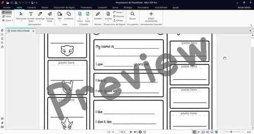 All About Me / Pokemon / Eeveelutions / Craft Template / Paper Triptych