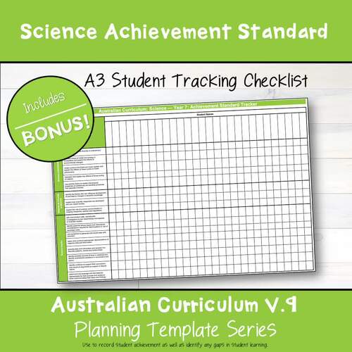 V9 Australian Curriculum SCIENCE ACHIEVEMENT STANDARD CHECKLISTS - YEAR 7
