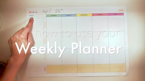 Editable Weekly Planner Template, Colorful, Simple, Monday-Friday
