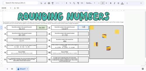 Rounding Whole Numbers Digital Mystery Puzzle Pixel | 4.NBT.3 | Sports ...