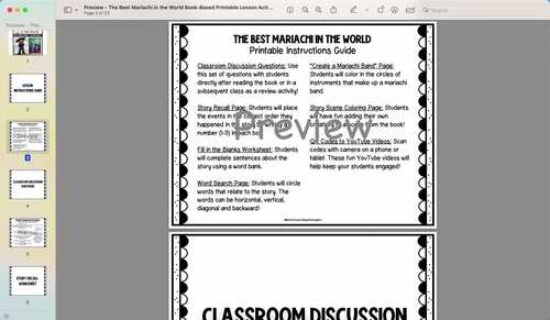 The Best Mariachi in the World Grades K-4 Music Worksheets | Hispanic Music