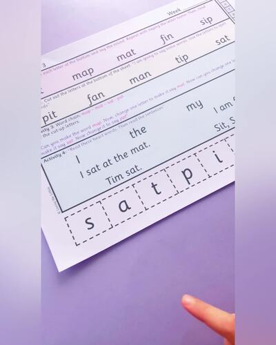 Foundation CVC Word Decoding and Spelling Worksheets for Home Learning