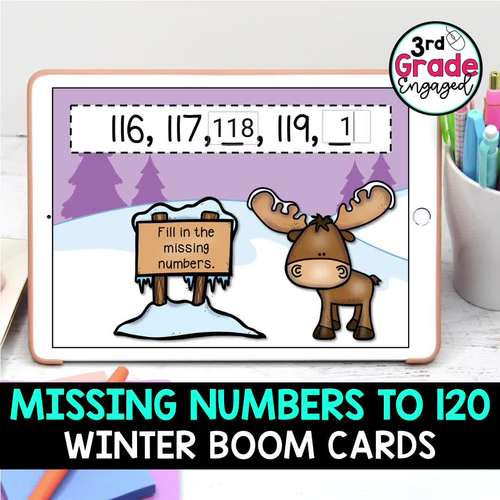 Winter Counting to 120 Digital Boom Cards & Printable Task Cards