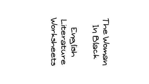 The Woman In Black PDF Worksheets by Worksheet Whisperer | TPT