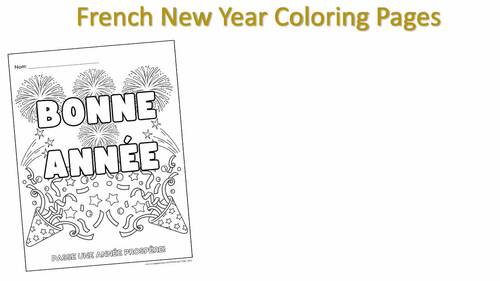 French New Year Activities Coloring Pages Nouvel An 6 Printables