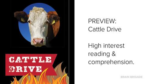 Cattle Drive: High Interest Story | Non-fiction, Comprehension by Brain ...