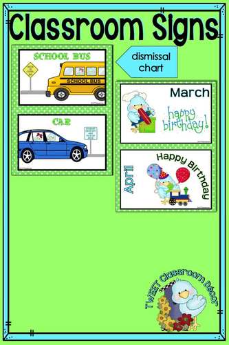 CLASSROOM SIGNS Classroom Management TWEET Bird Theme Classroom Decor