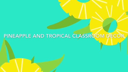 Pineapple Theme Classroom Decor Voice Level Chart by Hunt 4 Treasure