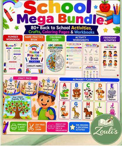 Kindergarten Back to School Activities Worksheets Crafts Coloring Pages ...