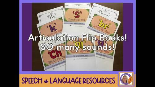 Articulation flip book- 'air' sound for speech and language therapy