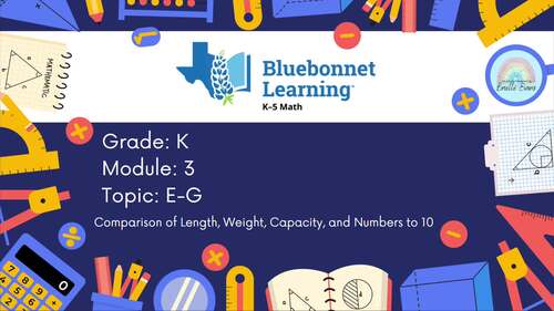 Bluebonnet Math Kindergarten Module 3 by Made and Designed by Brielle Evans