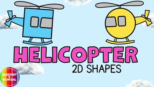 Helicopter Clipart - 2D Shape Clipart - Transportation Clip Art | TPT