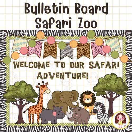 Safari Zoo Bulletin Board Kit | Jungle Animal | Summer | Back to school
