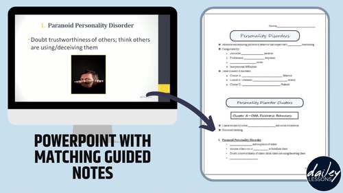 Psychological Disorders - Personality Disorders PPT with Guided Notes