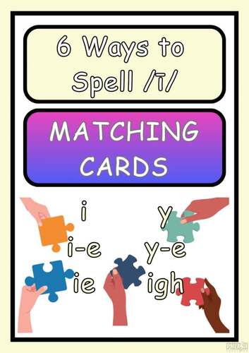 PASTEL 6 Ways to Spell Long I Word & Picture Matching Cards (Teacher ...