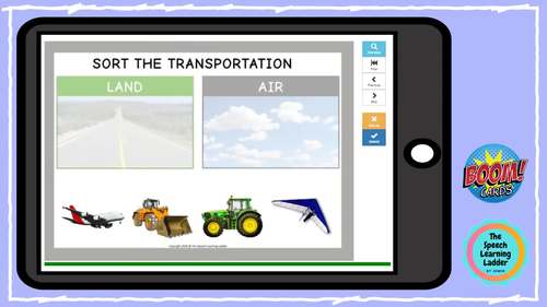 Transportation Sort : Air Water Land Transport Sorting Real Images Boom ...