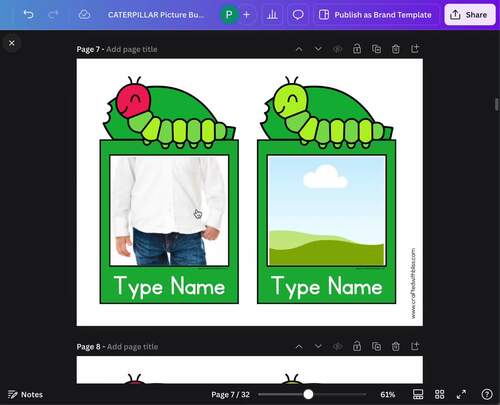 Editable Monster Photo Bulletin Decor | Canva Template Halloween Classroom